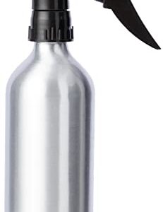 iDesign Aluminum 12 0z. Spray Bottle The Metro Collection, 12 Ounce, Brushed Metal with Black Nozzle