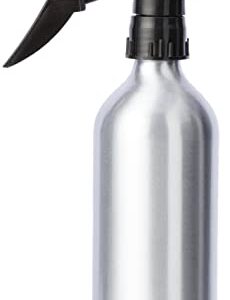 iDesign Aluminum 12 0z. Spray Bottle The Metro Collection, 12 Ounce, Brushed Metal with Black Nozzle