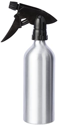 iDesign Aluminum 12 0z. Spray Bottle The Metro Collection, 12 Ounce, Brushed Metal with Black Nozzle