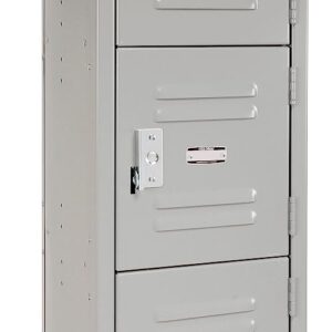 Global Industrial Six Tier Locker, 12x15x12, 6 Door, Unassembled, Gray