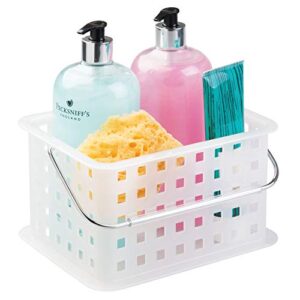 idesign storage organizer basket, for bathroom, health and beauty products - small, frost