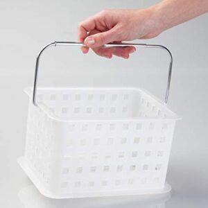 iDesign Storage Organizer Basket, for Bathroom, Health and Beauty Products - Small, Frost