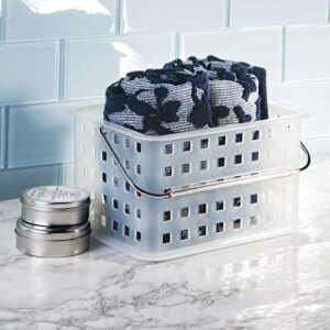 iDesign Storage Organizer Basket, for Bathroom, Health and Beauty Products - Small, Frost