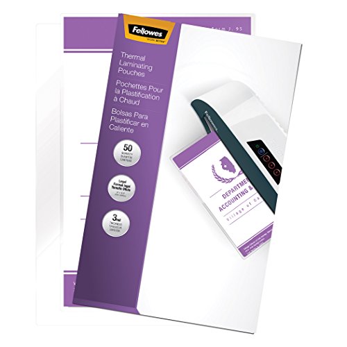 Fellowes Hot Laminating Pouches, Legal, 3 mil, 50 Pack (52226)