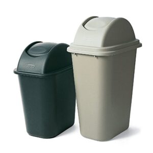 Rubbermaid Commercial Products 28QT/7 GAL Wastebasket Trash Container, for Home/Office/Under Desk, Gray (FG295600GRAY)