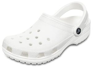 crocs unisex-adult classic clogs (best sellers), white, 7 men/9 women