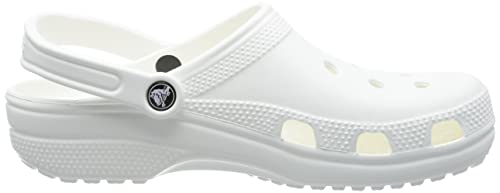 Crocs Unisex-Adult Classic Clogs (Best Sellers), White, 7 Men/9 Women