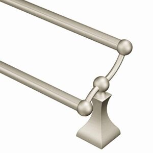 moen dn8322bn retreat 24-inch bathroom double-towel bar, brushed nickel