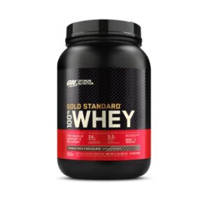 Optimum Nutrition Gold Standard 100% Whey Protein Powder, Double Rich Chocolate 2 Pound (Packaging May Vary)