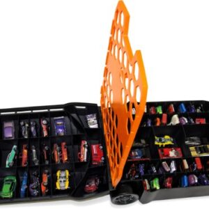 Hot Wheels 100-Car, Rolling Storage Case with Retractable Handle, Model:20135