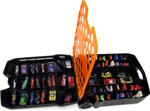 Hot Wheels 100-Car, Rolling Storage Case with Retractable Handle, Model:20135