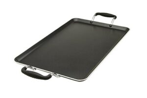 ecolution easy to clean, comfortable handle, even heating, dishwasher safe pots and pans, 12-inch x 18-inch griddle, black