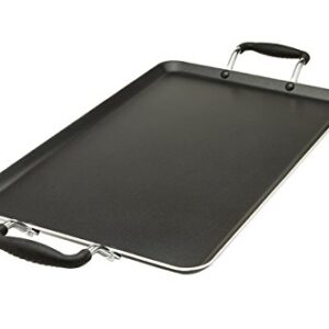 Ecolution Easy to Clean, Comfortable Handle, Even Heating, Dishwasher Safe Pots and Pans, 12-Inch x 18-Inch Griddle, Black