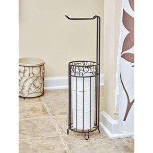 iDesign Metal Holder – Holds 4 Rolls of Toilet Paper The Twigz Collection, Set of 1, Bronze