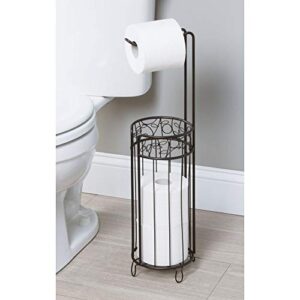 iDesign Metal Holder – Holds 4 Rolls of Toilet Paper The Twigz Collection, Set of 1, Bronze