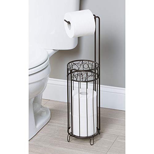 iDesign Metal Holder – Holds 4 Rolls of Toilet Paper The Twigz Collection, Set of 1, Bronze