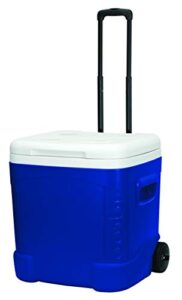 igloo ice cube 60 quart roller cooler , ocean blue