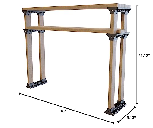 2x4basics 90124MI Custom Shelving and Storage System Shelflinks, Black, 6 Pack