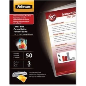 FELLOWES 52225 ImageLast(TM) Laminating Pouches, Letter, 50pk (3Mil)