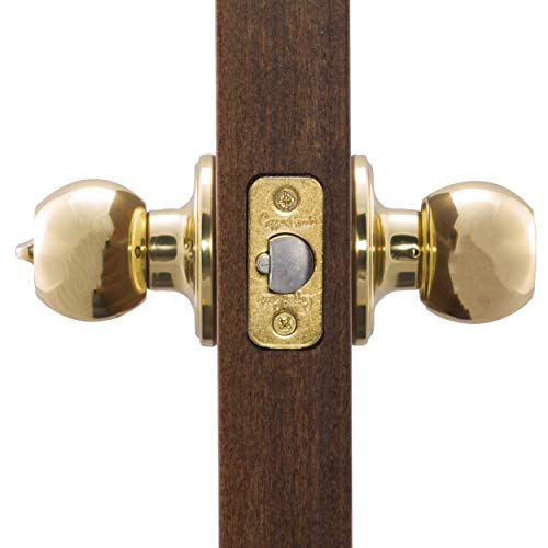 Copper Creek BK2040PB Ball Door Knob, Keyed Entry Function, 1 Pack, in Polished Brass