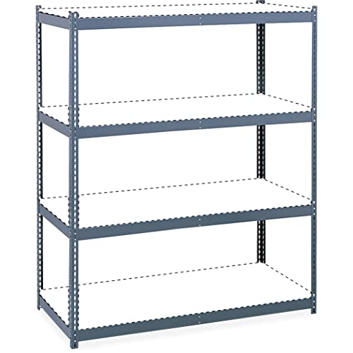 Safco Products 5260 Archival Shelving Steel Frame 84" H for use with Archival Shelves 5261, Sold Separately, Gray