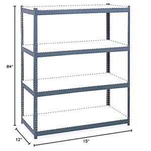 Safco Products 5260 Archival Shelving Steel Frame 84" H for use with Archival Shelves 5261, Sold Separately, Gray