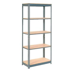 global industrial boltless heavy duty shelving 36" w x 18" d x 60" h, 5 shelves, wood deck