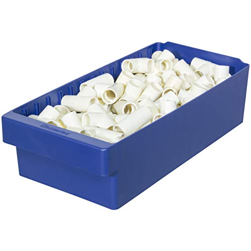 Akro-Mils 31188 AkroDrawer Stackable Plastic Storage Drawer Storage Bin, (17-5/8-Inch x 8-3/8-Inch x 4-5/8-Inch), Blue, (4-Pack)