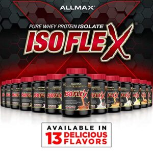 ALLMAX Nutrition - ISOFLEX Whey Protein Powder, Whey Protein Isolate, 27g Protein, Vanilla, 2 Pound