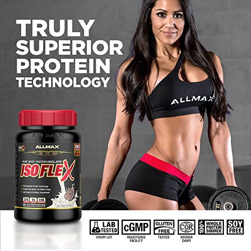 ALLMAX Nutrition - ISOFLEX Whey Protein Powder, Whey Protein Isolate, 27g Protein, Vanilla, 2 Pound