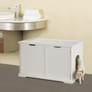 Merry Products Cat Washroom Bench, White