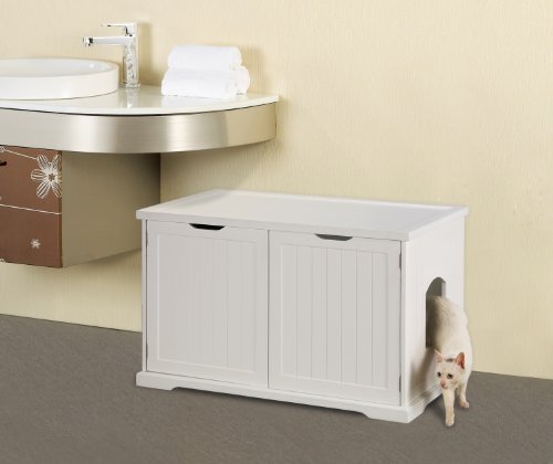 Merry Products Cat Washroom Bench, White