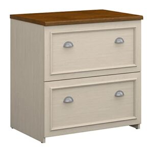 bush furniture fairview lateral file cabinet in antique white