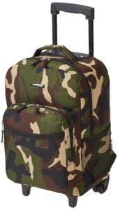 rockland double handle rolling backpack, camouflage, 17-inch