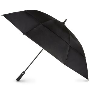 totes automatic open extra large vented canopy golf stick umbrella, black