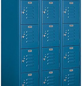 Salsbury Industries 65358BL-U Five Tier Box Style 36-Inch Wide 5-Feet High 18-Inch Deep Unassembled Standard Metal Locker, Blue