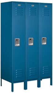 salsbury industries 61358bl-u single tier 36-inch wide 5-feet high 18-inch deep unassembled standard metal locker, blue