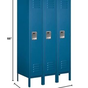 Salsbury Industries 61358BL-U Single Tier 36-Inch Wide 5-Feet High 18-Inch Deep Unassembled Standard Metal Locker, Blue