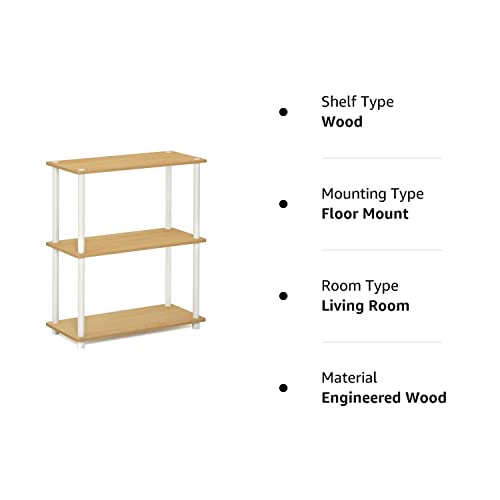 Furinno Turn-N-Tube Display Rack, 3-Tier Single, Beech