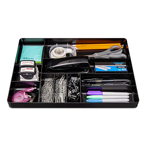 ERNST Tool Garage Organizer Tray, Black, 10-Compartments