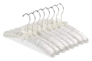 whitmor 8pk sat blouse hanger, 8 count, bone