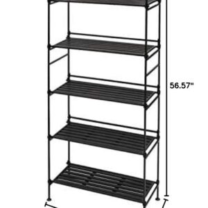 Neu Home Espresso 5 Tier Wide Free Standing Shelf