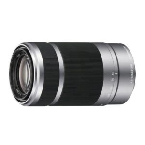 sony sel55210 e 55-210mm f4.5-6.3 oss e-mount wide zoom lens - silver (renewed)