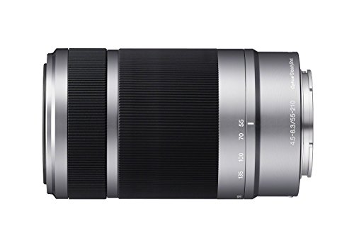 Sony SEL55210 E 55-210mm F4.5-6.3 OSS E-mount Wide Zoom Lens - Silver (Renewed)