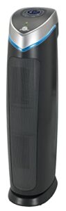 germ guardian air purifier with hepa 13 pet filter, removes 99.97% of pollutants, covers large room up to 915 sq. foot in 1 hr, uv-c light helps reduce germs, zero ozone verified, 28", gray, ac5250pt