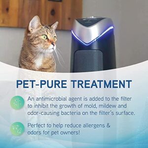 Germ Guardian Air Purifier with HEPA 13 Pet Filter, Removes 99.97% of Pollutants, Covers Large Room up to 915 Sq. Foot in 1 Hr, UV-C Light Helps Reduce Germs, Zero Ozone Verified, 28", Gray, AC5250PT