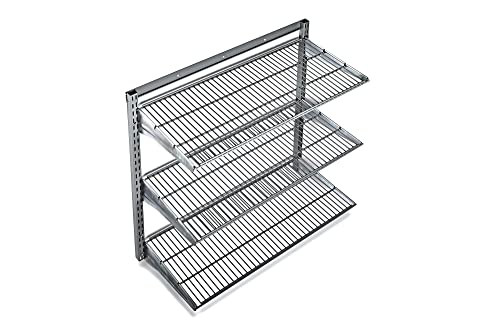 Triton Products 1795 Storability 34-Inch Length by 32-Inch Height Wall Mount Shelving Unit with 3-Wire Shelves