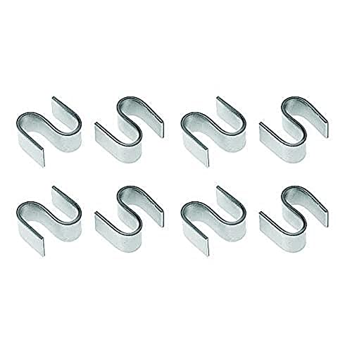 Quantum Storage Systems S-HOOK for Wire Shelving Units, Chrome Finish (Pack of 8)