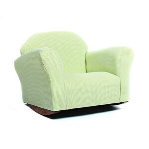 keet roundy rocking kid's chair, green gingham