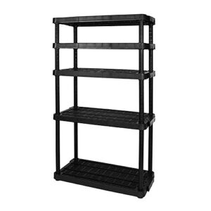 gracious living heavy duty adjustable ventilated storage shelving unit, 5 shelf